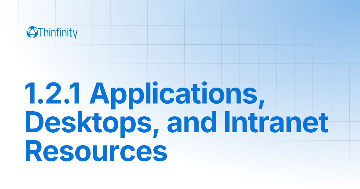 1 2 1 Applications Desktops And Intranet Resources Thinfinity® Workspace V8 0